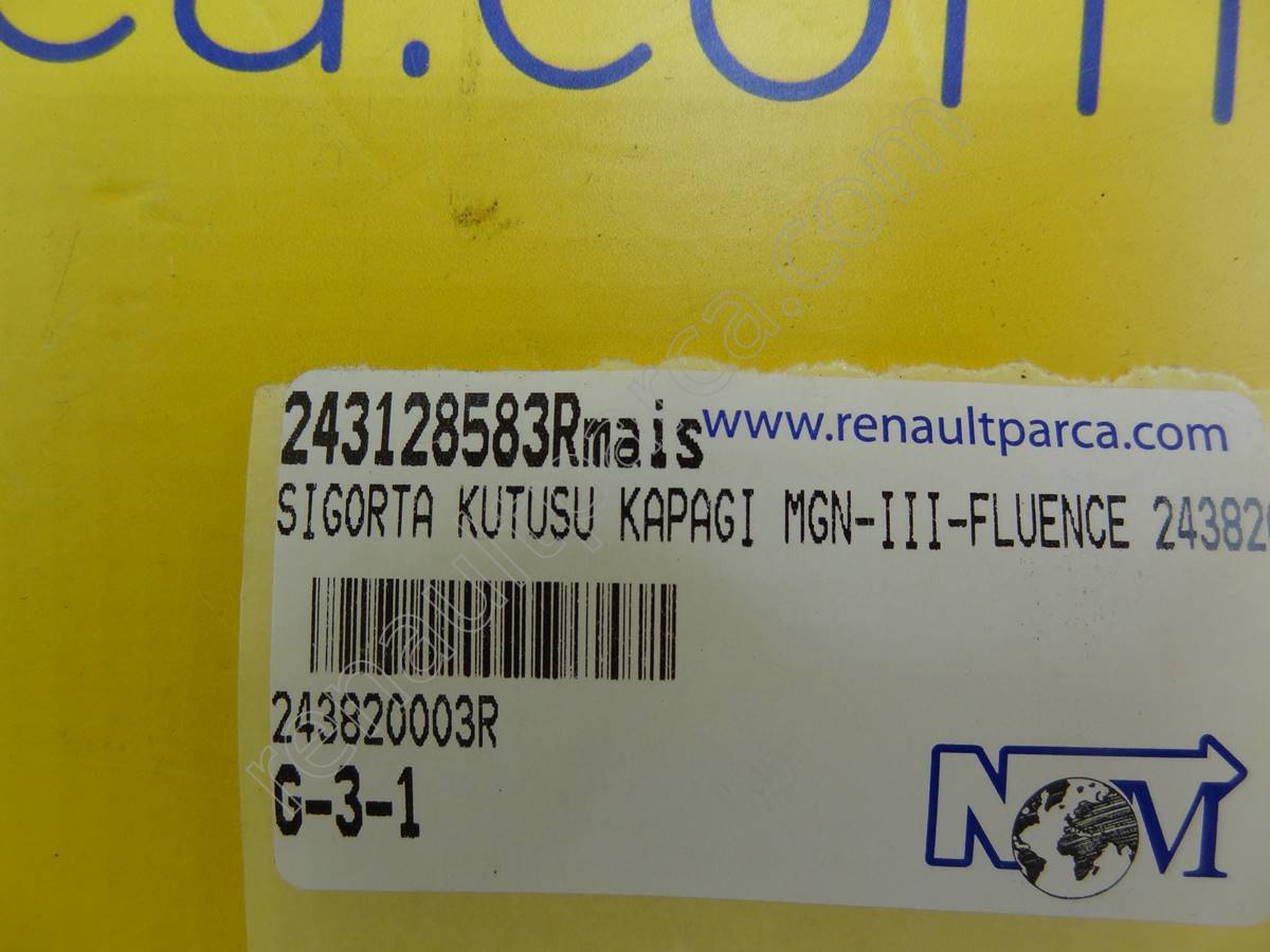 243128583R-SİGORTA KUTUSU KAPAĞI MAİS » Sigorta Kutu Kapağı | Renault ...