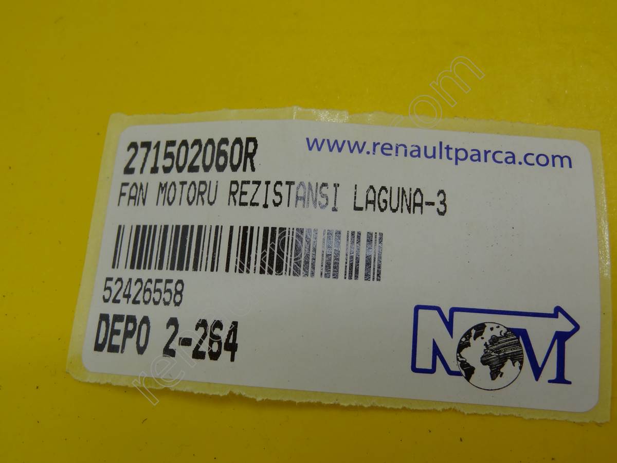 Laguna 3 Fan Motoru Rezistansı 271502060R - NOM OTO