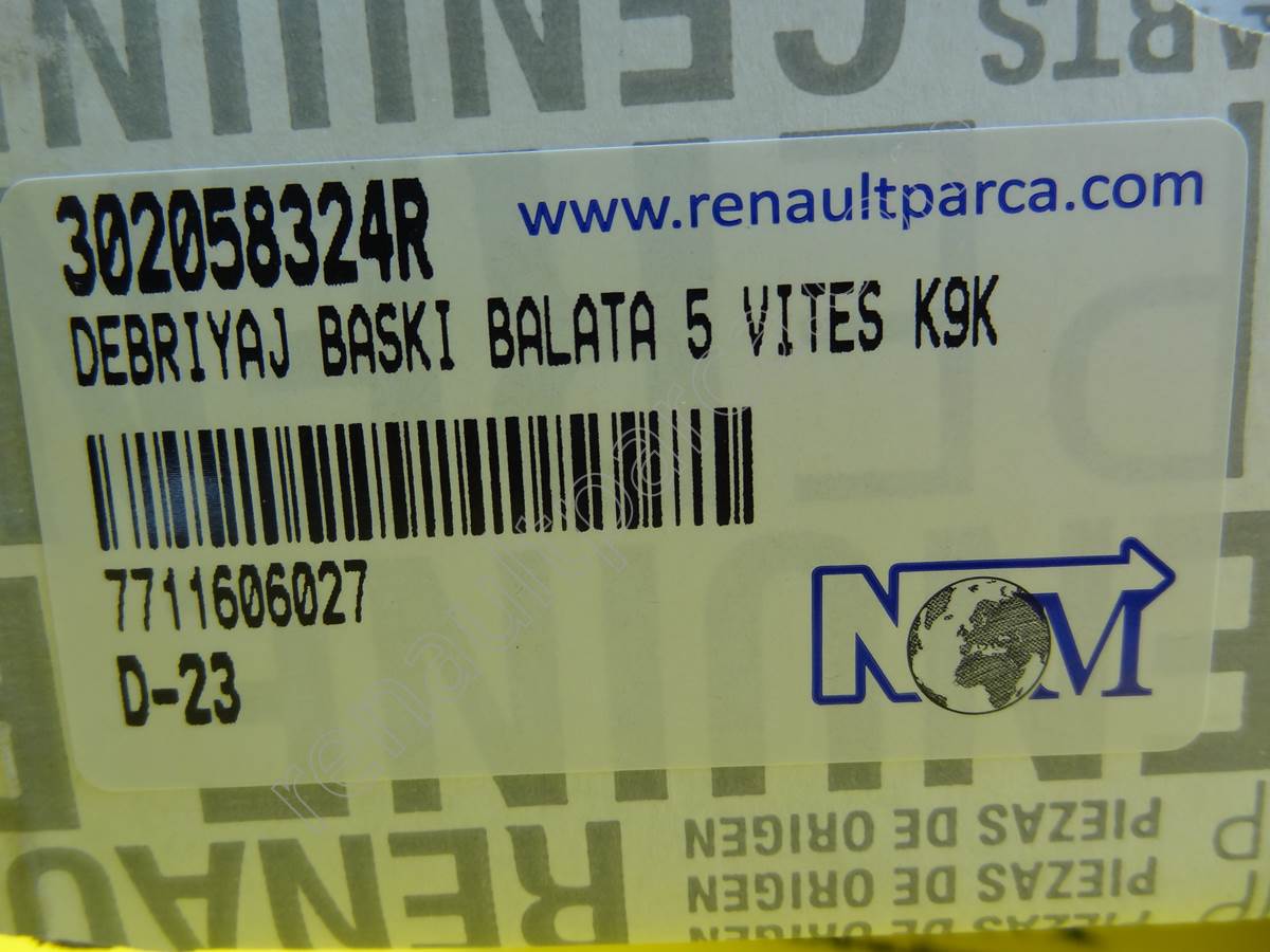 302058324R-DEBRİYAJ BASKI BALATA MAİS - NOM OTO