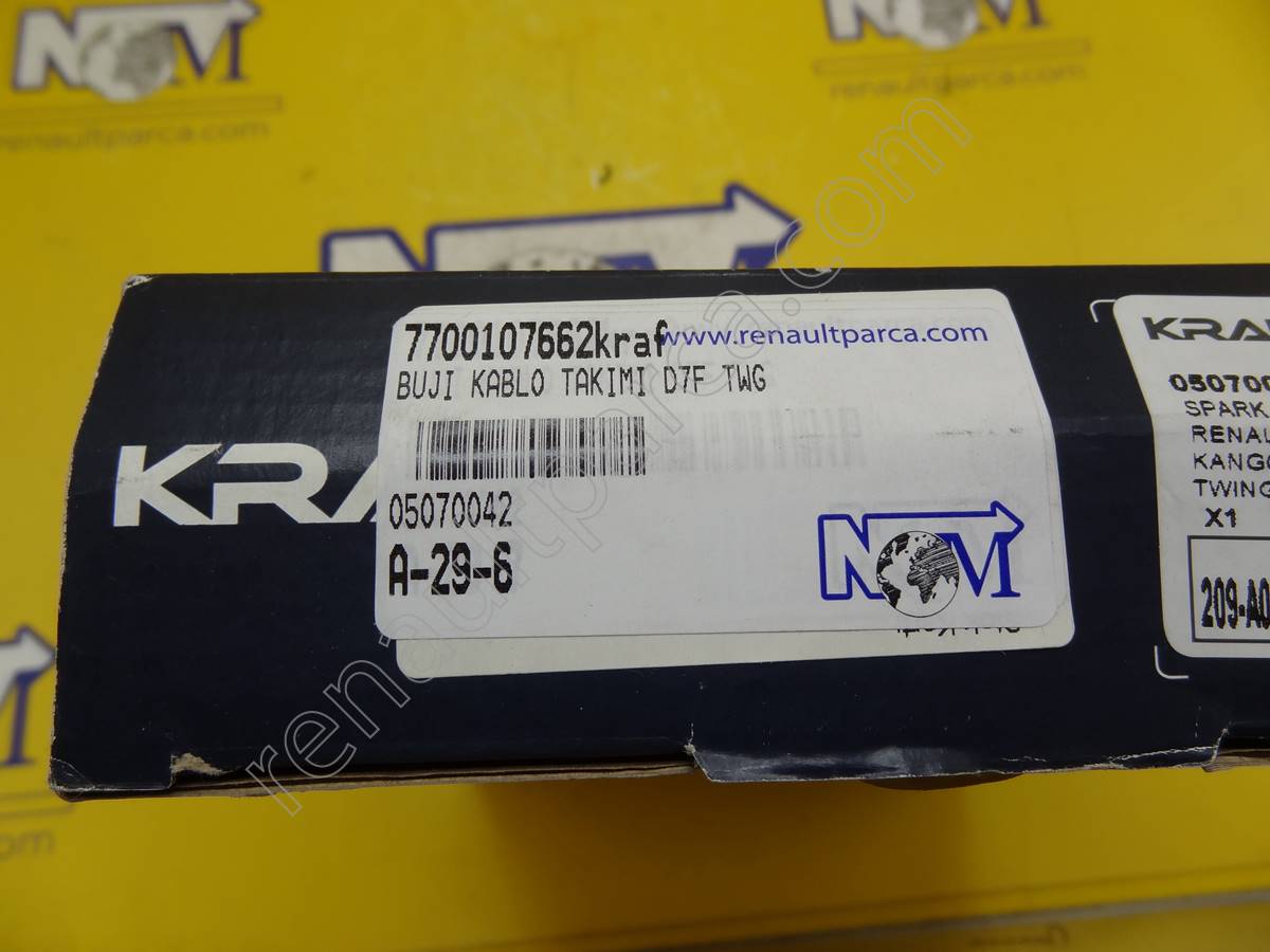 7700107662-BUJİ KABLO TAKIMI KRAFT » Buji Kablosu | Renault Yedek Parça ...