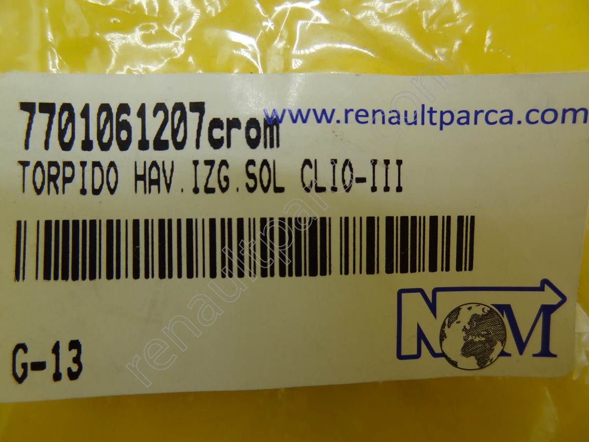 7701061207-TORPİDO HAVALANDIRMA IZGARASI SOL KROM - NOM OTO