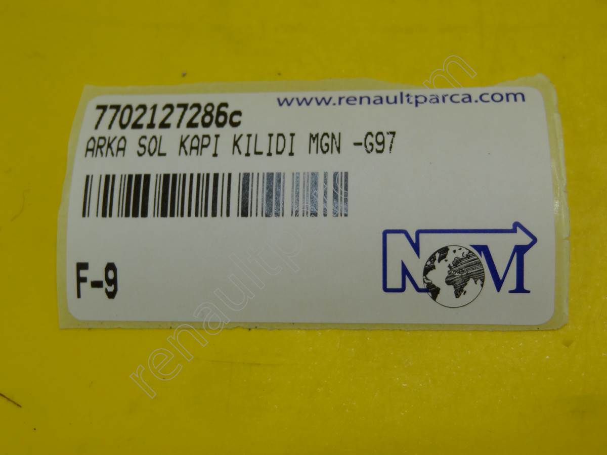 7702127286-ARKA SOL KAPI KİLİDİ ÇIKMA » Arka Kapı Kilit | Renault Yedek ...
