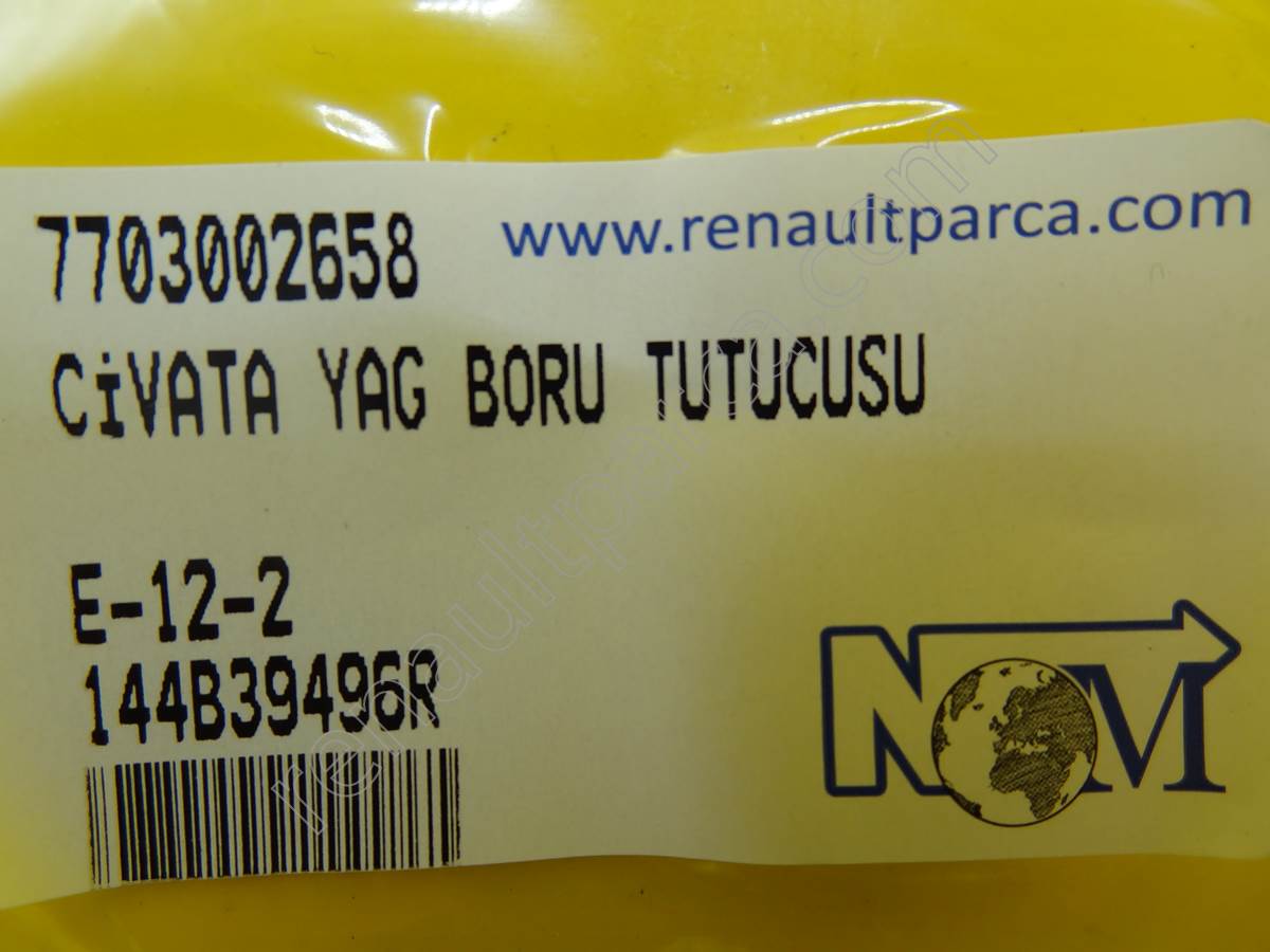 7703002658-CİVATA YAĞ BORU TUTUCUSU » Yağ Soğutucu | Renault Yedek ...