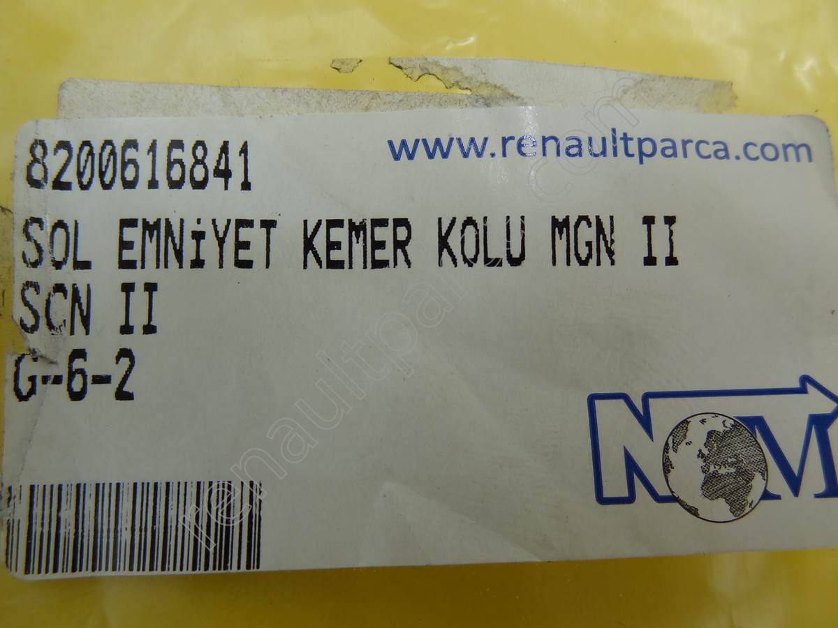 8200616841-SOL EMNİYET KEMER KOLU - NOM OTO