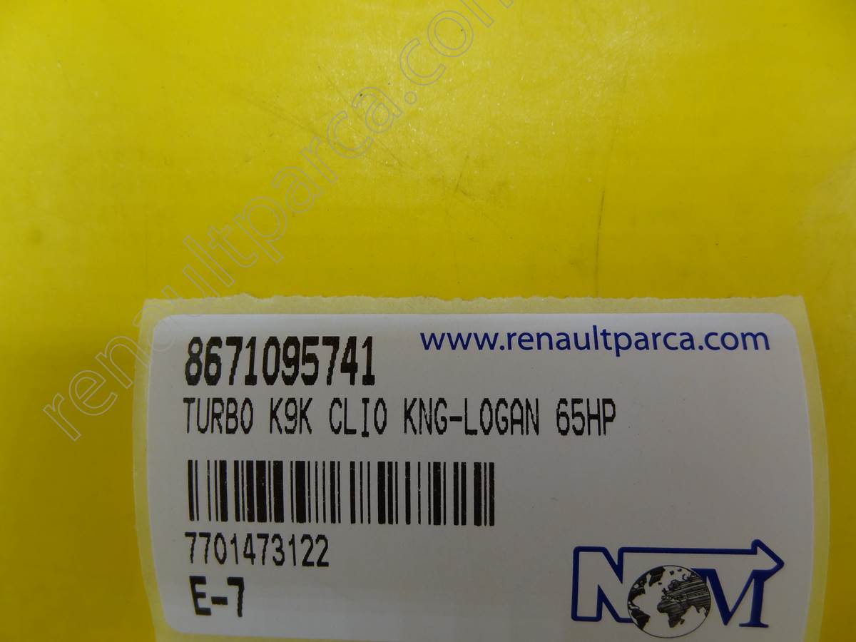 8671095741-TURBO KOMPRESÖRÜ » Turbo | Renault Yedek Parça » NOM OTO