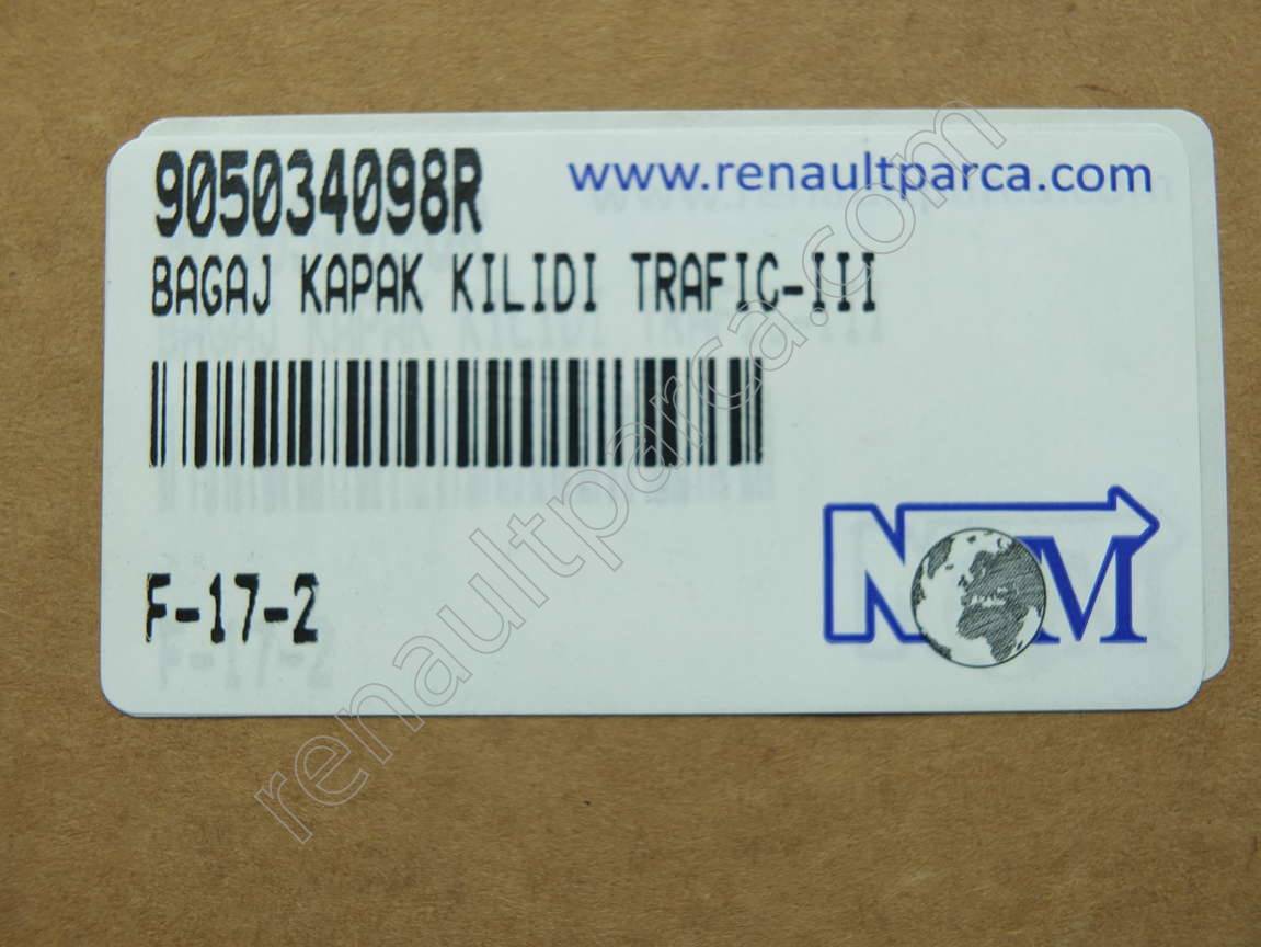 905034098R-BAGAJ KAPAK KİLİDİ » Bagaj Kilidi ve Karşılığı | Renault ...