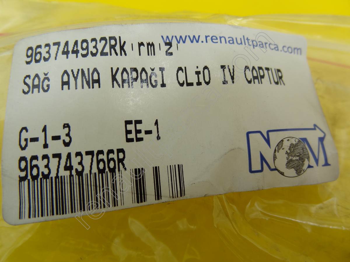 963744932R-SAĞ AYNA KAPAĞI KIRMIZI - NOM OTO